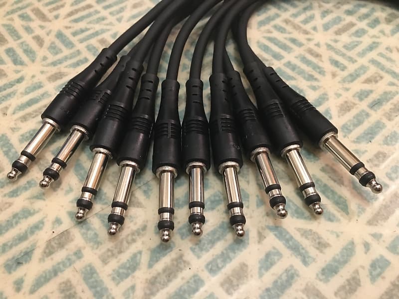 LOT # 3 OF TEN REAN 1/4" LONGFRAME BANTAM TRS PATCH CABLES | Reverb