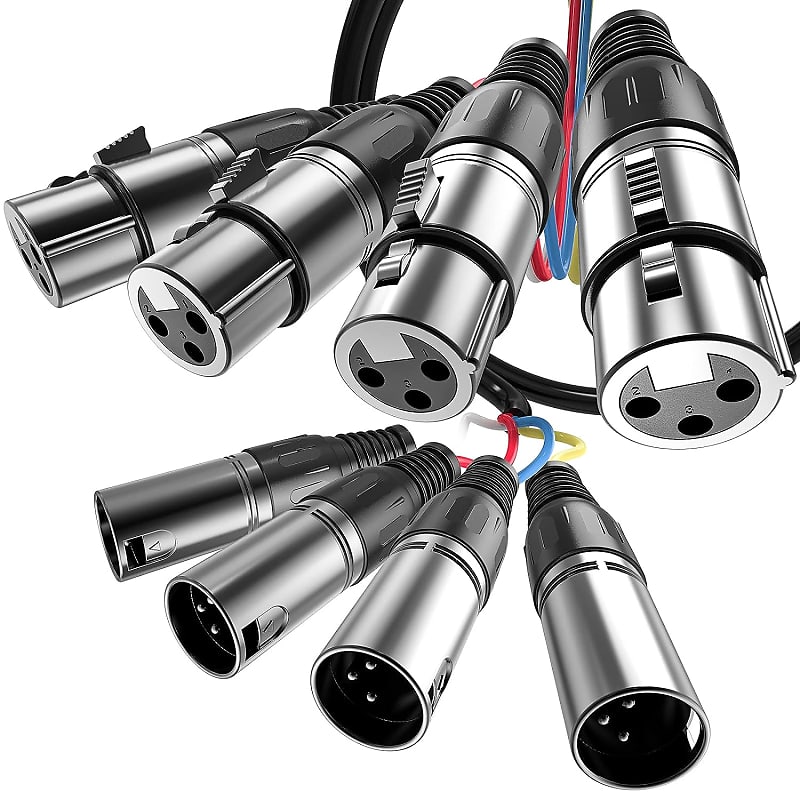 Xlr Snake Cable, 3-Feet 4-Channel Xlr Male To Xlr Female | Reverb
