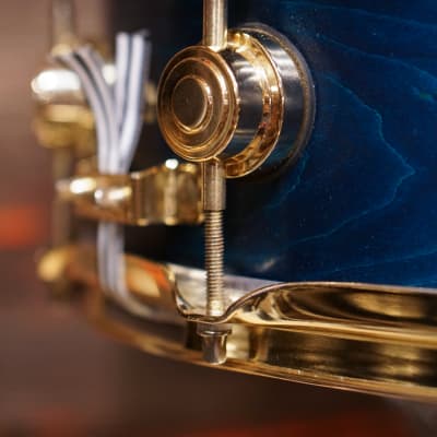 DW 5.5x14" Craviotto Solid Maple Snare Drum - Blue Azure | Reverb