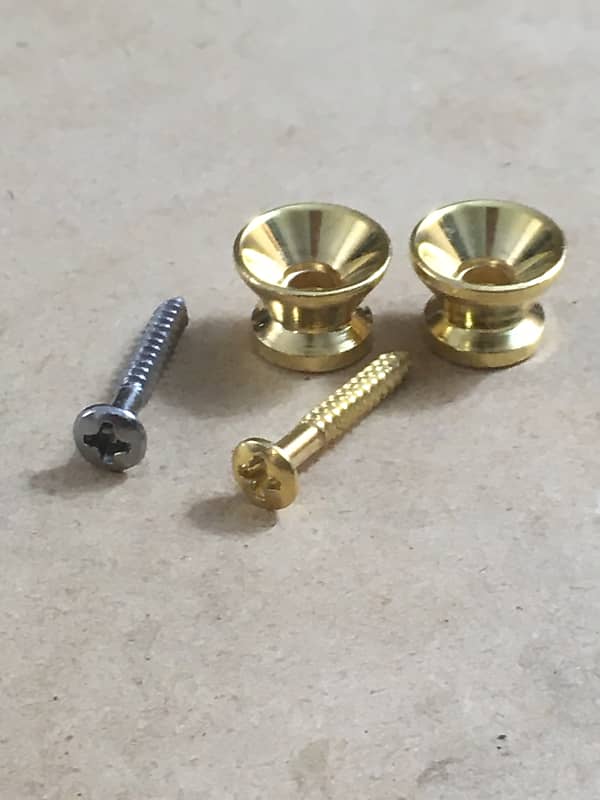 Vintage Style GOLD Generic Strap Buttons NOS Relic Aged | Reverb