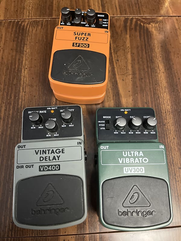 Behringer SF300 super fuzz, UV300 ultra vibrato, VD400 | Reverb