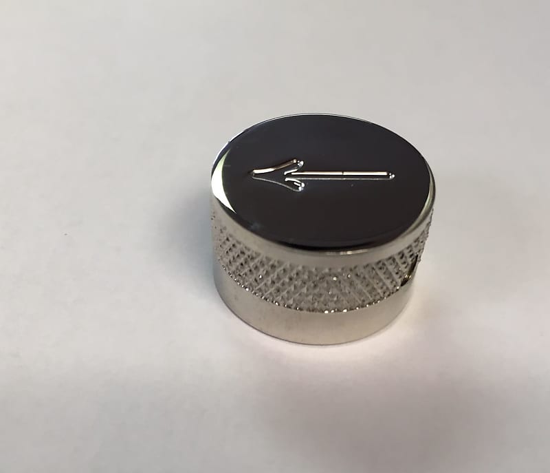 4 Gretsch Nickel Arrow only metal guitar knob for Duo Jet | Reverb