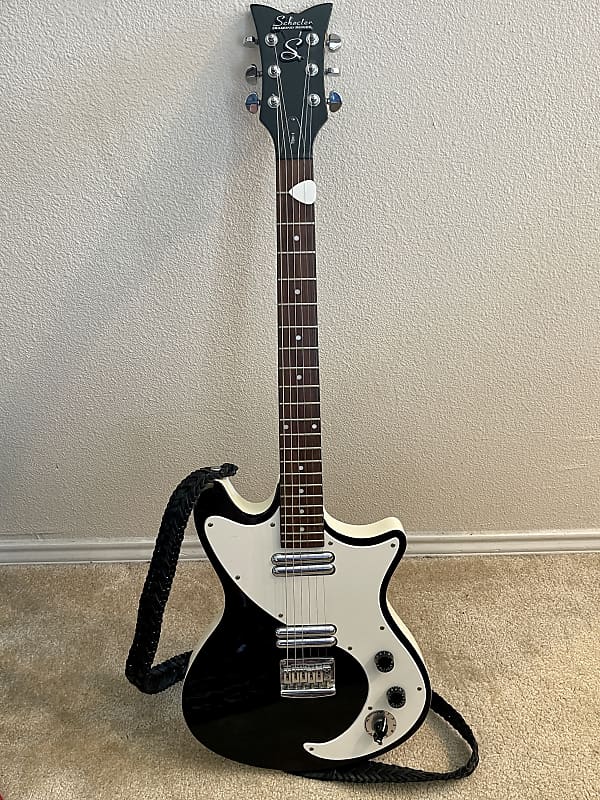 Schecter TSH-1 BLK Lipstick HH Seymour Duncan Semi-Hollow | Reverb