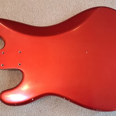 MJT Loaded Precision Bass Body - Candy Apple Red | Reverb