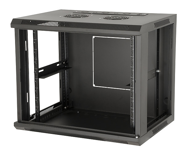 9U, 17" Deep Fixed Wall Rack w/Steel Door | Reverb