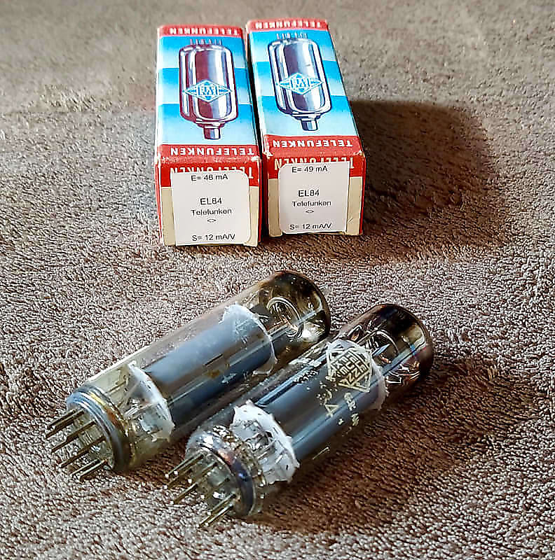 Telefunken matched pair EL84 Clear Glass | Reverb