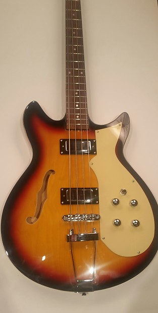 Waterstone Custom Semi-Hollow Electric Bass Guitar w/ Padded | Reverb
