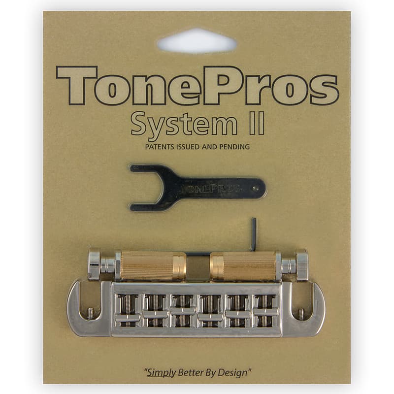 Tonepros AVT2 Wraparound Guitar Bridge with Locking Studs for | Reverb