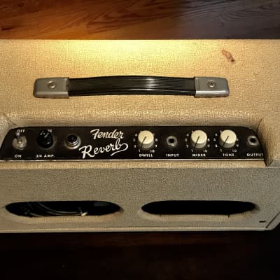 1963 Fender 6G15 Reverb Unit Blonde w/Wheat Grille & Flat | Reverb