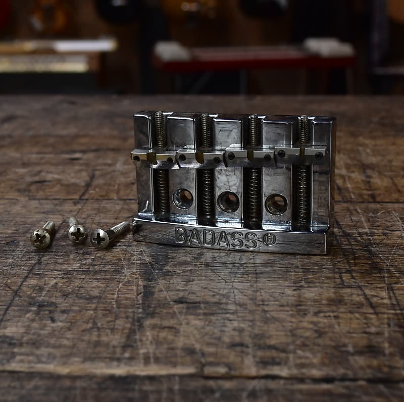 Leo Quan Badass Bass Bridge 1970's - Nickel | Reverb