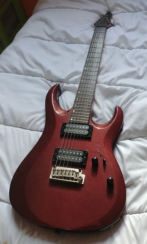 Cort Viva 7 Early 2000s Burgundy sparkles | Reverb