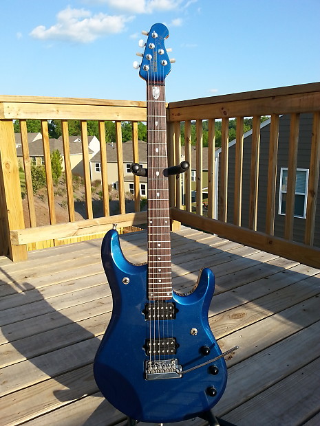 Ernie Ball/Musicman Petrucci JP6 Blue Pearl w/Piezo | Reverb
