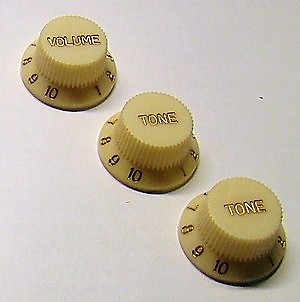 Mighty Mite Strat Knob Set Parchment | Reverb