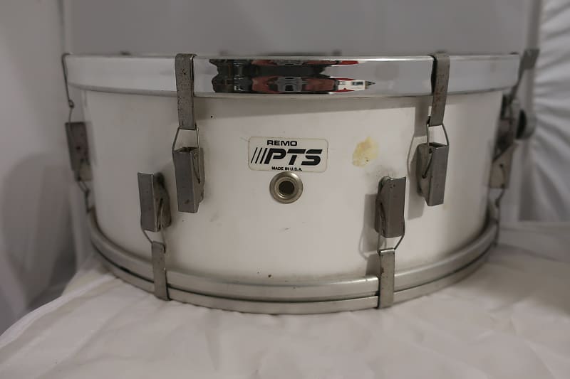 REMO PTS 14" snare drum 1980s white | Reverb