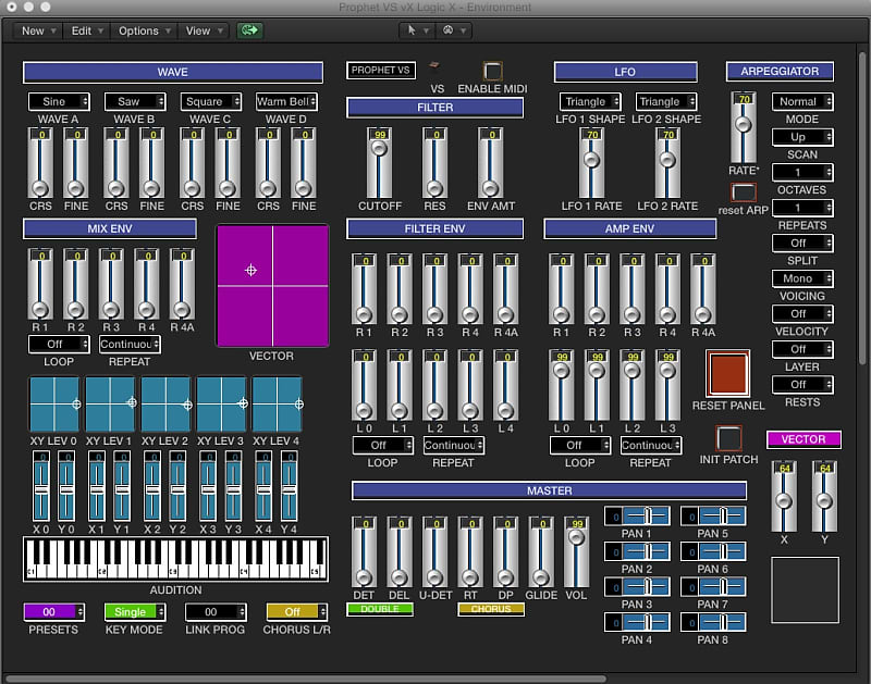 VIRTUAL Sequential Prophet VS editor / programmer- LOGIC v4 - | Reverb
