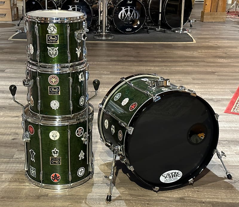 Used Pearl Export Green 4pc Drum Set | Reverb