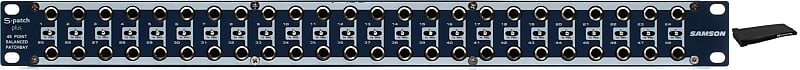 Samson S-Patch Plus 48-point Balanced Patchbay Bundle with | Reverb