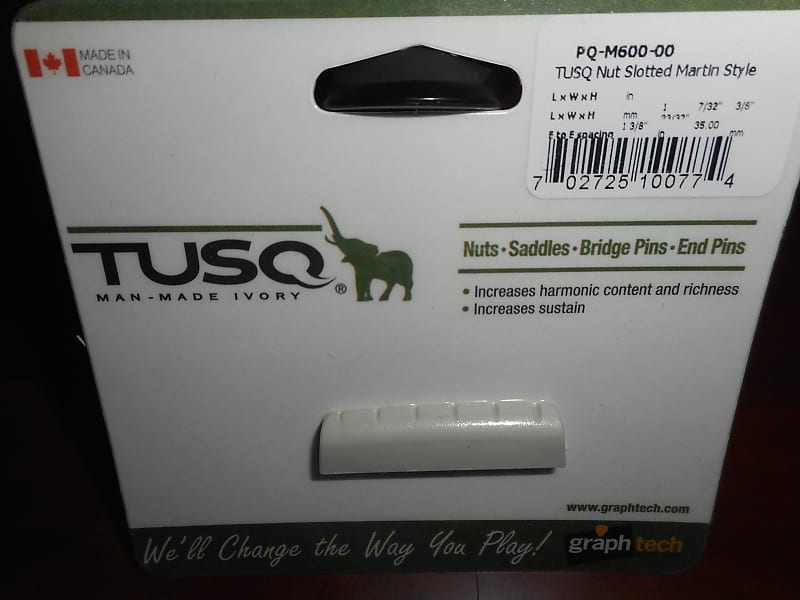 Graph Tech PQ-M600-00 TUSQ 1-3/8" E-to-E Martin-Style Slotted | Reverb