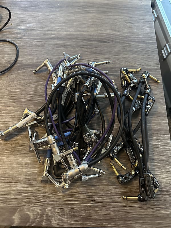 Unknown Lot of 27 nice patch cables Gold | Reverb