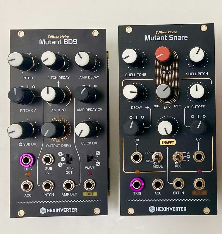 Hexinverter Mutant BD9 & Mutant Snare 2020 Edition Noire | Reverb