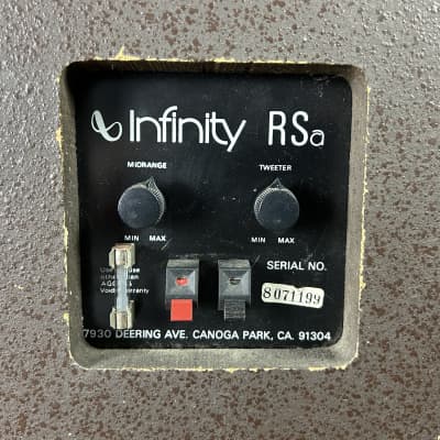 Infinity RSa Loudspeaker (Pair) 1978-1983 - Natural - Local | Reverb