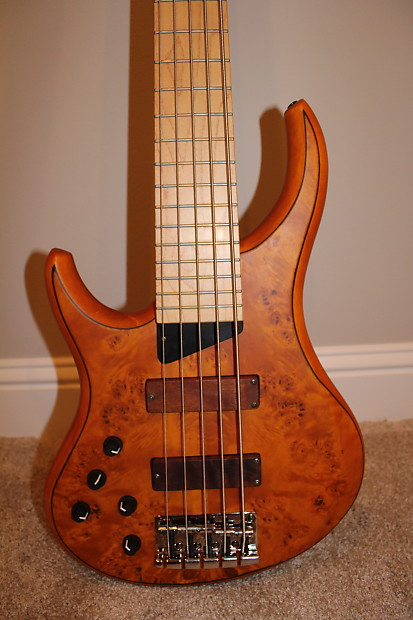 MTD Kingston KZ5 Left Handed 5-String Bass 2015 Amber | Reverb UK