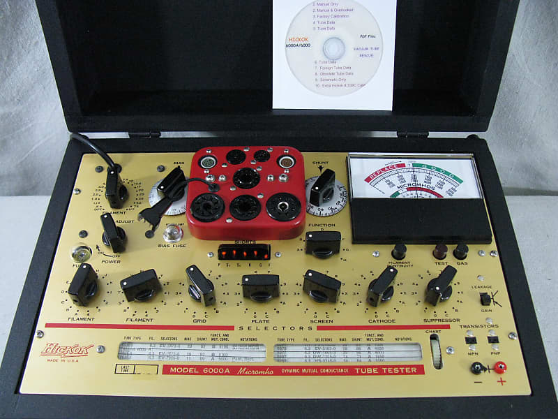 Hickok 6000A Mutual Conductance Tube Tester - Calibrated - | Reverb