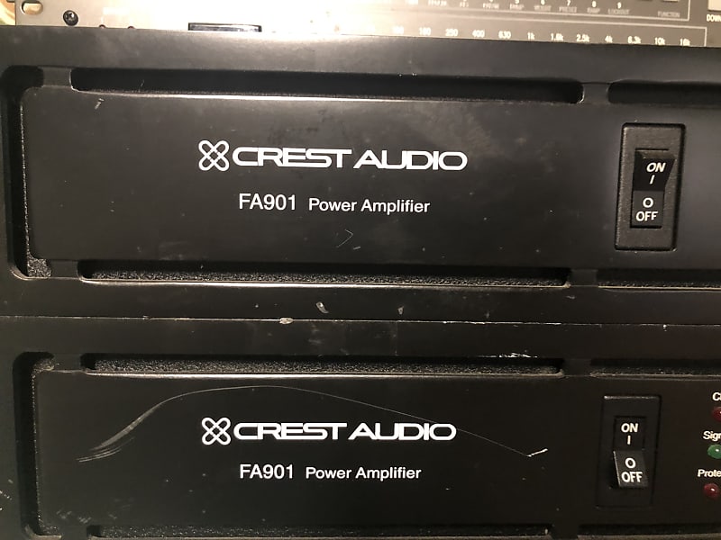 2 x Crest FA901 Amplifier Black | Reverb