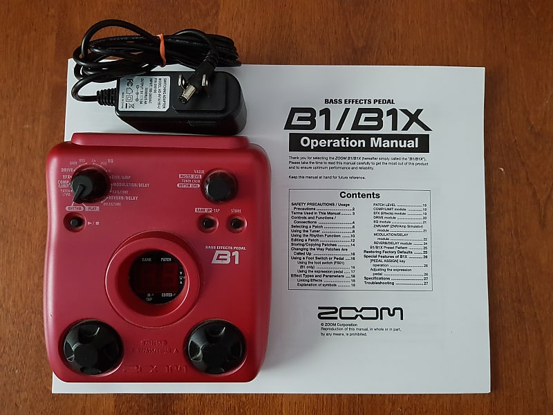 Zoom B1 Bass multi-effects with manual and ac adapter | Reverb