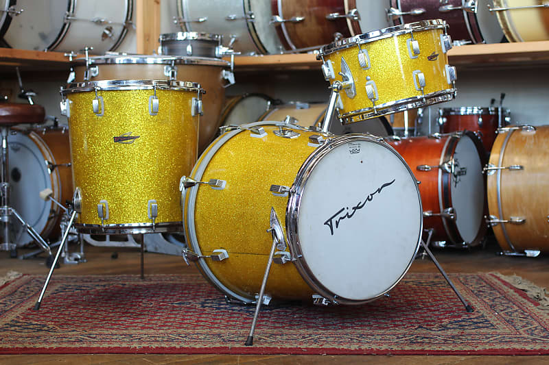 1960's Trixon 'Telstar' outfit in Yellow Sparkle | Reverb