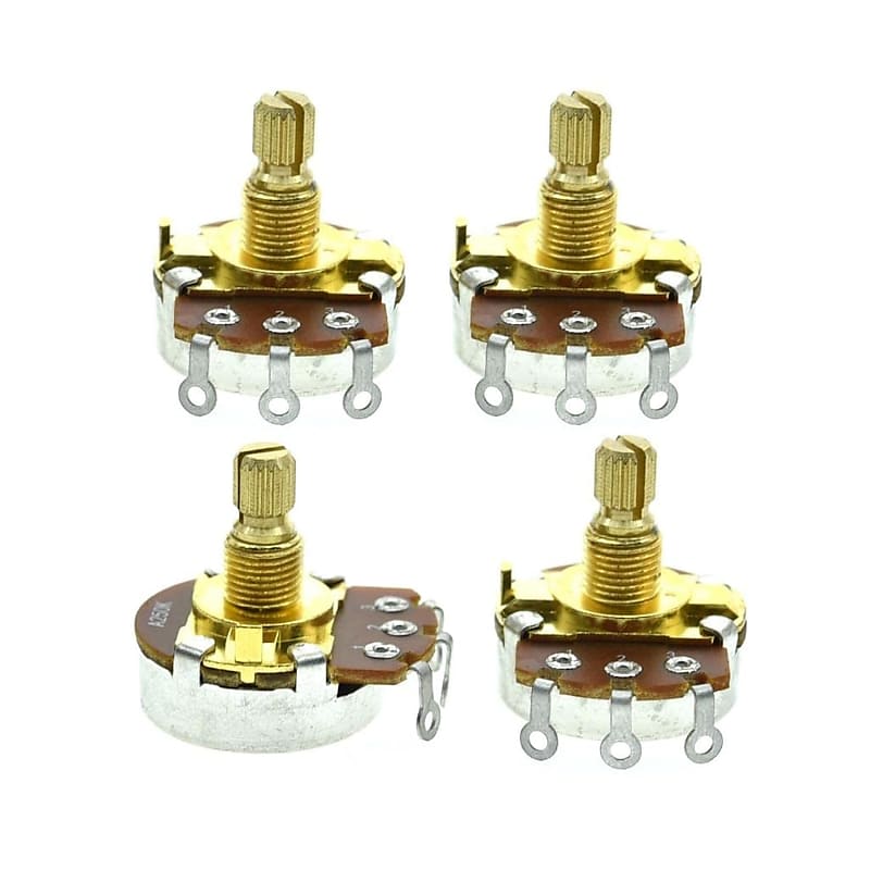 4-Pack Full Size 24mm Base Metric Guitar Bass Pots with 15mm | Reverb