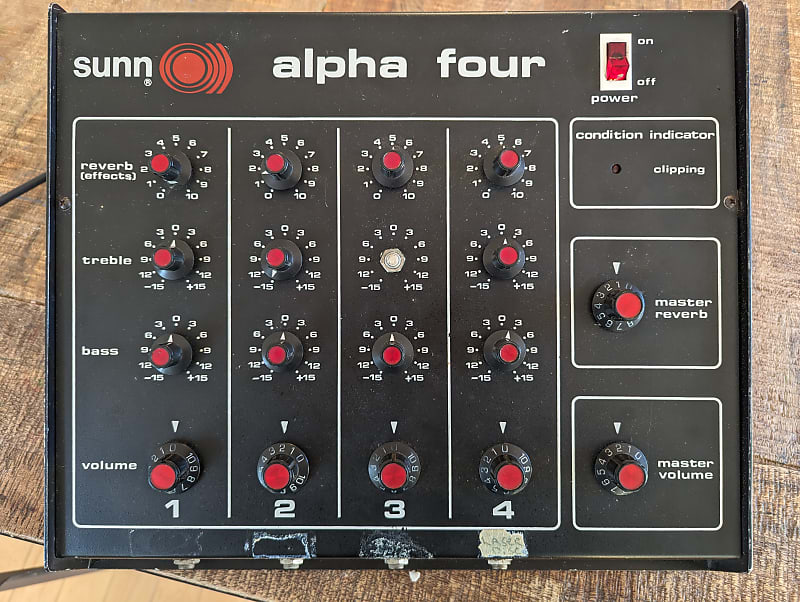 Sunn Alpha Four 1970's - 80's - Black | Reverb