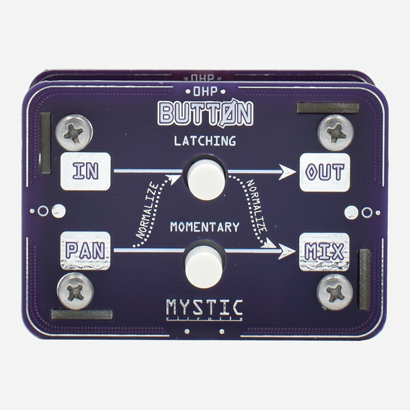 Mystic Circuits 0HP Butt0n Passive Eurorack Latching and | Reverb