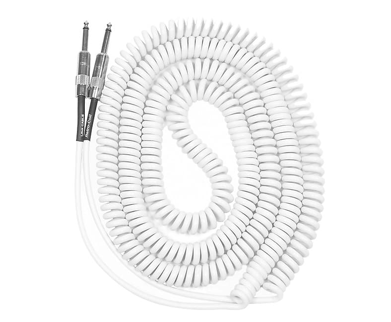 Lava Cable 20' Retro Coil Guitar Cable, Straight to Right | Reverb