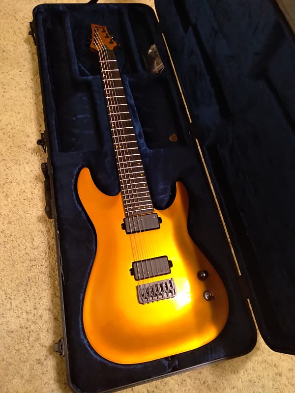 Schecter Km7 mk1 Lambo orange | Reverb