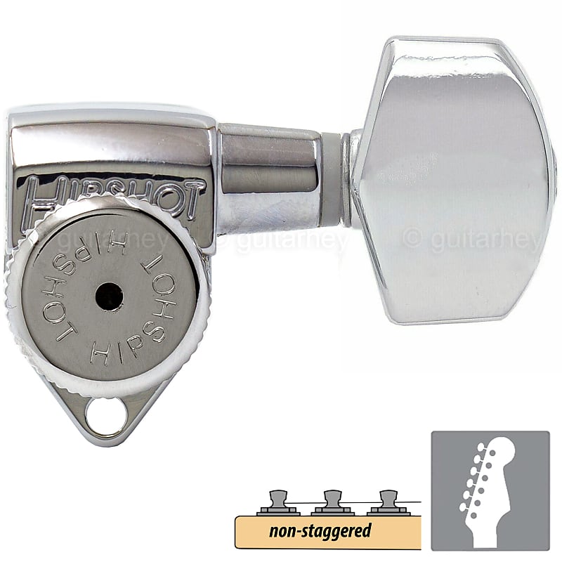 NEW Hipshot Grip-Lock Non-Staggered LOCKING TUNERS 6 In Line | Reverb