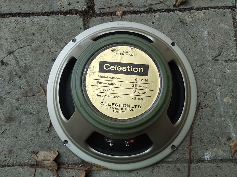 Celestion G12M Greenback 1968 Thames Ditton pre Rola (nr2) | Reverb