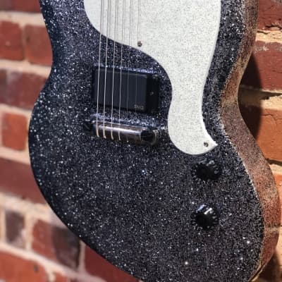 ESP Custom Viper Baritone - Silver Heavy Flake Sparkle | Reverb