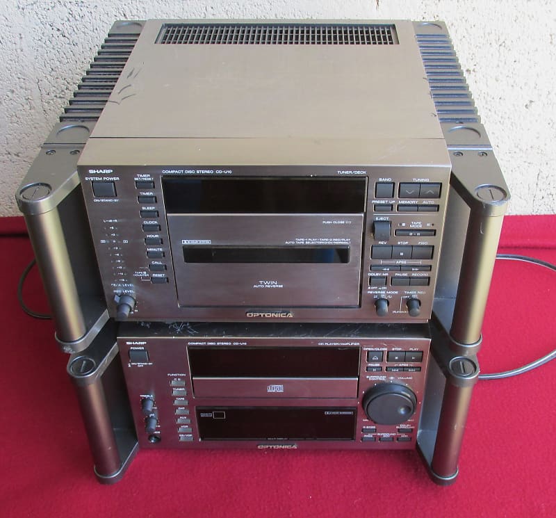 Sharp OPTONICA CD-U10 Stereo-CD/Dual Cassette/Amp/Tuner-AS | Reverb