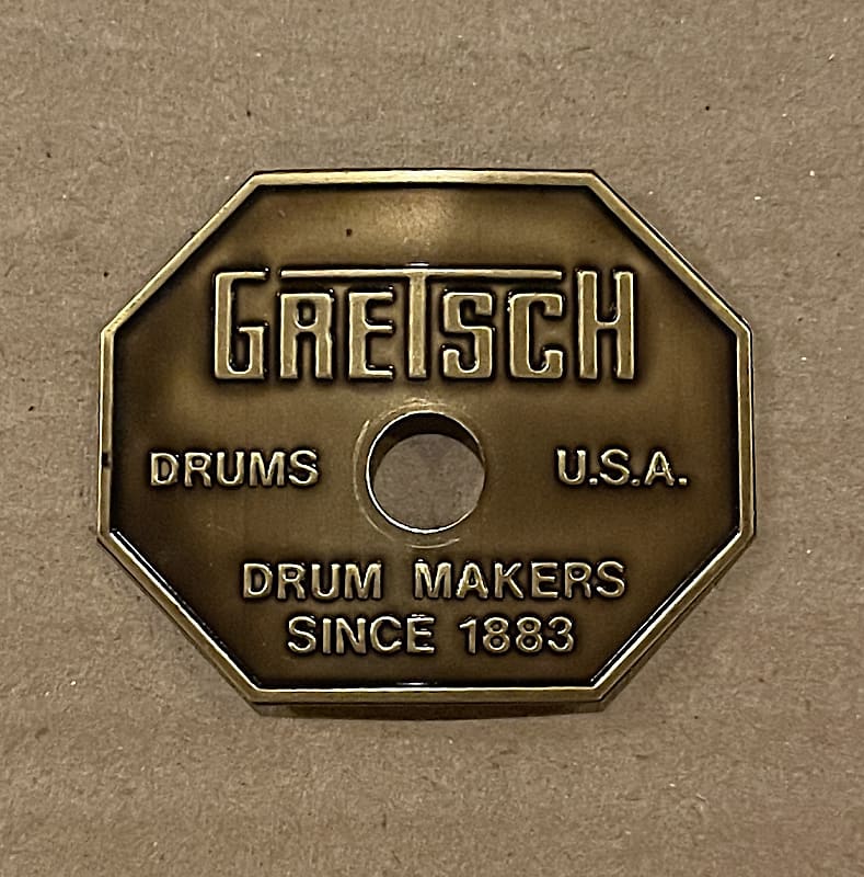 Vintage Gretsch Stop Sign Badge - Snare Drum Floor Tom Bass | Reverb