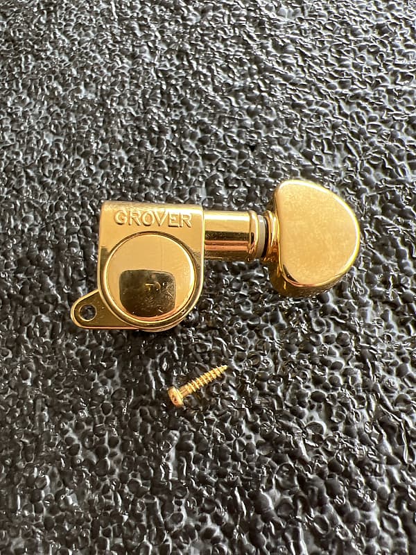 Grover 205G6 Gold mini inline tuner ( right hand) | Reverb