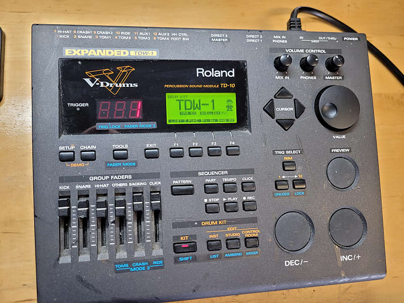Roland TD-10 V-Drum Percussion Sound Module TDW-1 Expanded | Reverb