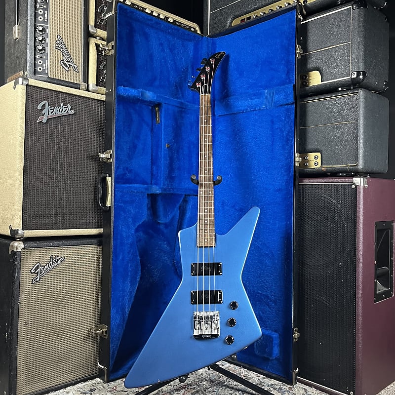 1986 Gibson Explorer Bass W/ Original Hardshell Case! Blue To | Reverb