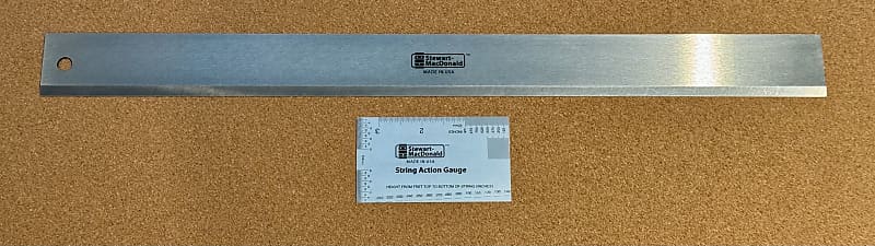 StewMac Precision Straight Edge 18" and String Action Gauge | Reverb
