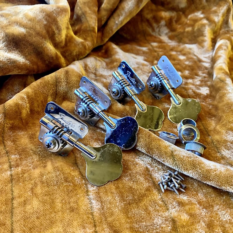 Fender Bass guitar tuners c 1970’s Chrome original vintage | Reverb