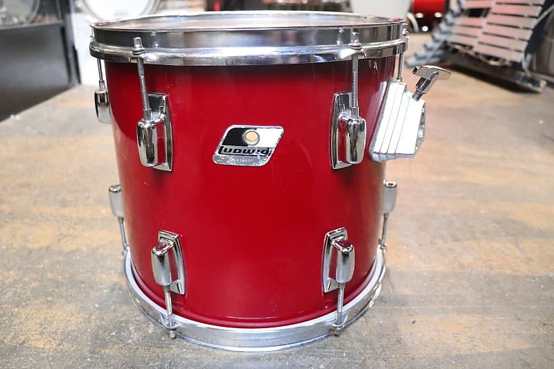 Ludwig 11x12 Rocker Rack Tom Drum Red Vintage 1980's | Reverb