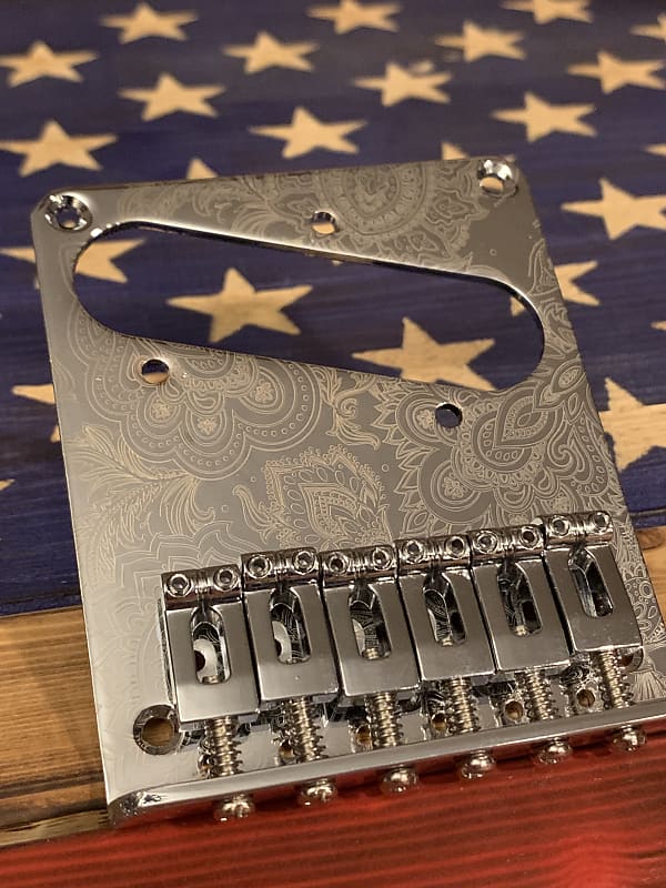 Tele- Style Laser Engraved Bridge Assembly | Reverb