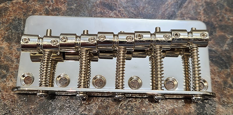 Fender 5 string bass bridge - Chrome | Reverb