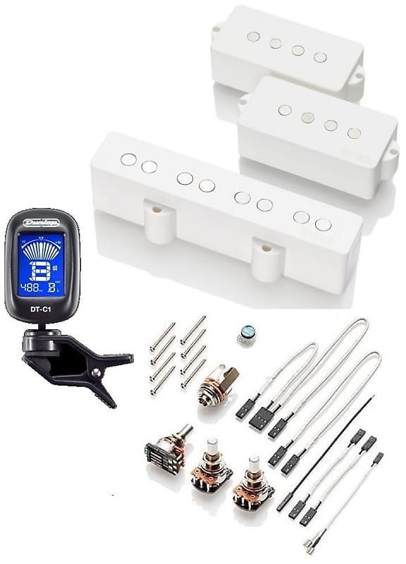 EMG GZR PJHZ WHITE For PJ Geezer Butler P & J Bass Passive | Reverb