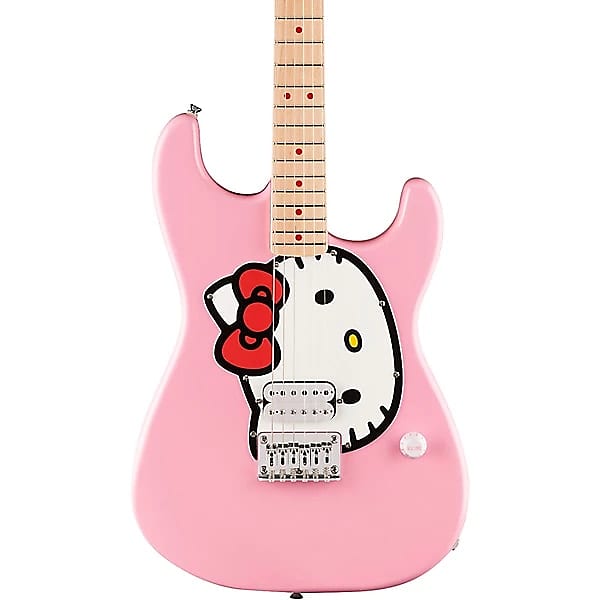 Squier x Hello Kitty Stratocaster Electric Guitar 2024 - Pink | Reverb